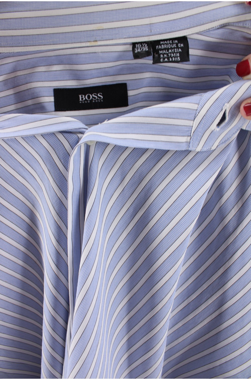 Chemise Hugo Boss bleu ciel / Vêtement d'occasion vintage friperie