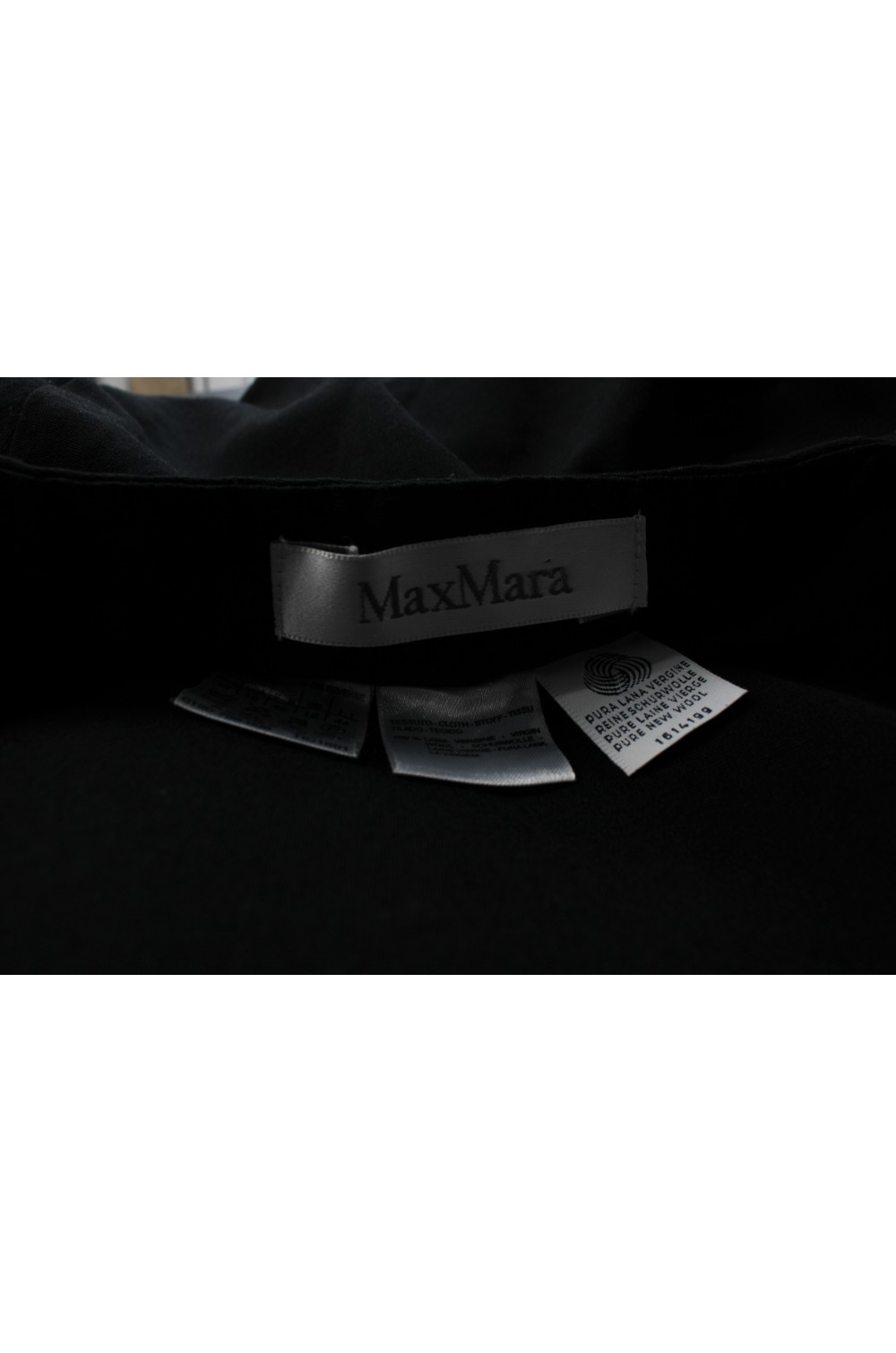 Jupe doublée Max Mara noire / Vêtement d'occasion vintage friperie